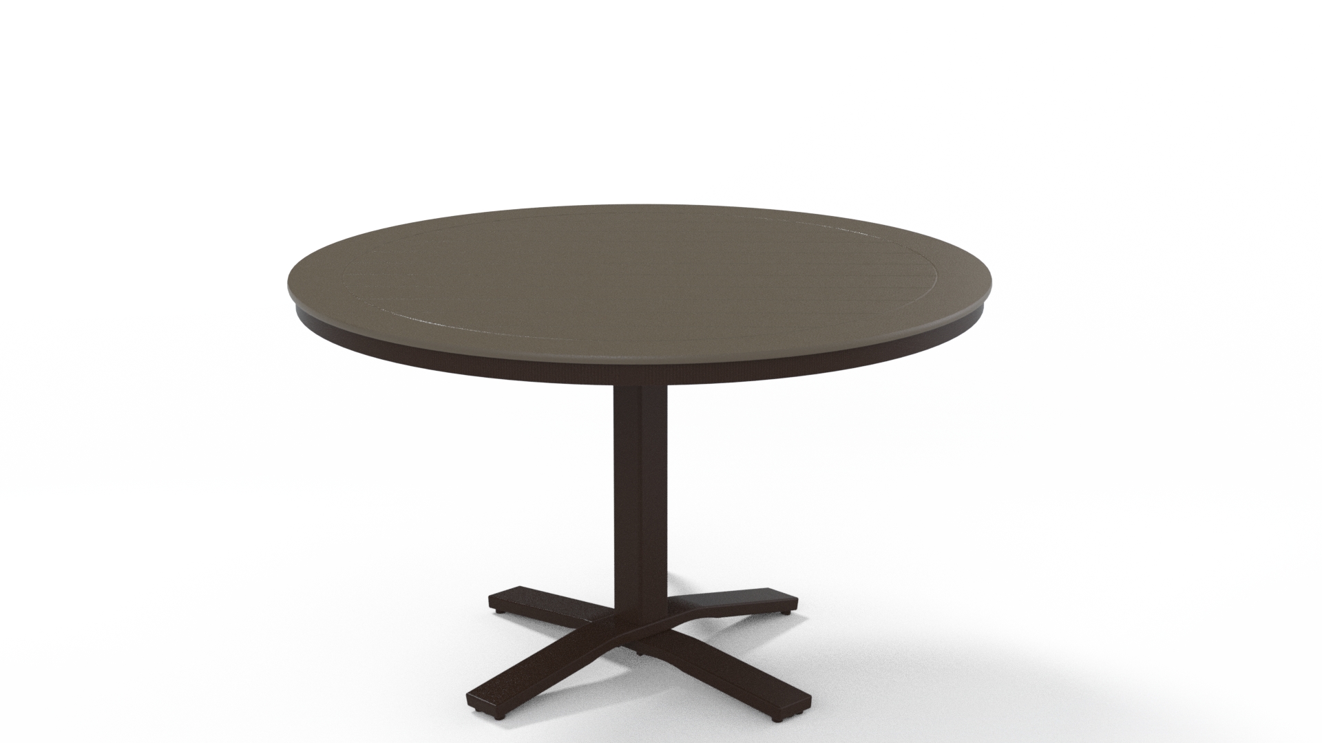 Marine Grade Polymer Top Table 48" Round Dining Height Pedestal Table w ...
